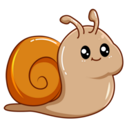 Snail With A Bright Orange Shell Sticker