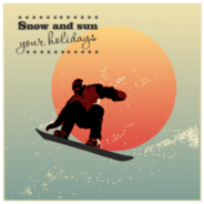 Snow And Sun Holidays Snowboarder Sticker