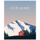 Snow Iceland Poster Sticker