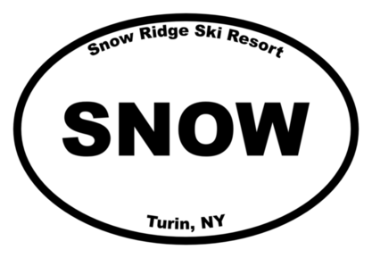 Snow Ridge Ski Resort Oval Sticker