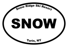 Snow Ridge Ski Resort Oval Sticker