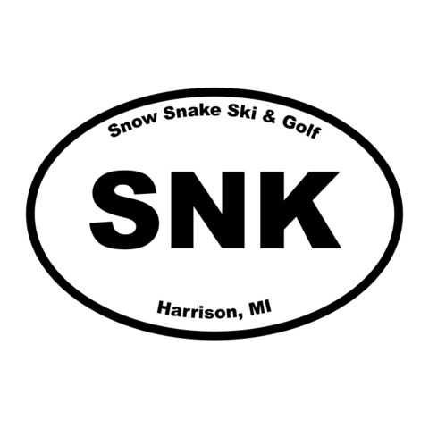 Snow Snake Ski & Golf Oval Sticker