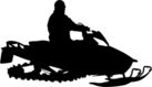 Snowmobile Silhouette Sticker