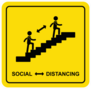 Social Distancing Stairs Sticker
