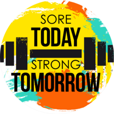 Sore Today Strong Tomorrow Fitness Poster Sticker
