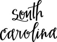 South Carolina Script Text Sticker