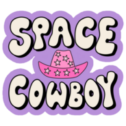 Space Cowboy Groovy Purple Sticker