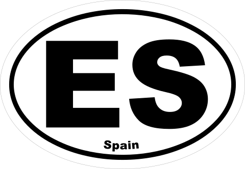 Order Your Spain Es Oval Sticker Today - Free Shipping!