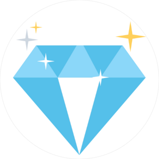Sparkling Blue Diamond Sticker