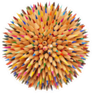 Sphere Out Of Pencils Sticker