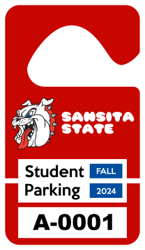 Split Standard Parking Permit Hang Tag for Schools