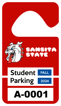 Split Standard Parking Permit Hang Tag for Schools