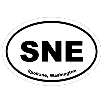 Spokane, Washington Oval Stickers
