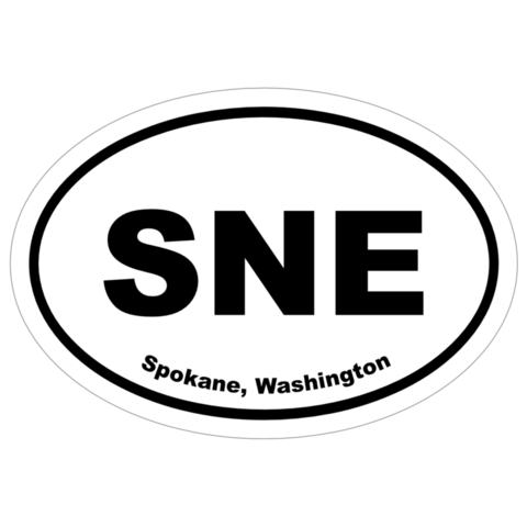 Spokane, Washington Oval Stickers
