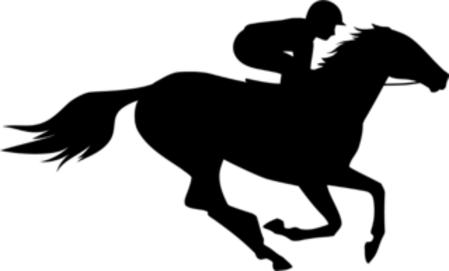 Sprinting Race Horse With Jockey Sticker