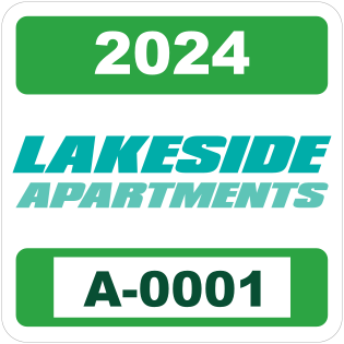 Apartment Parking Permit Stickers for Resident Vehicles