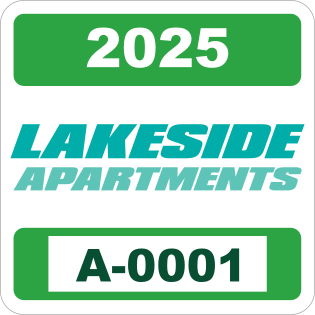 Apartment Parking Permit Stickers for Resident Vehicles