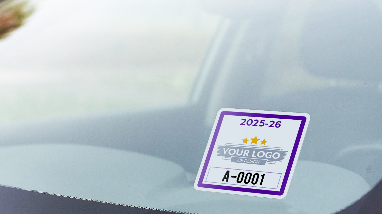 Custom Square Parking Permits | Durable & USA Made