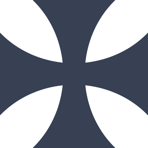 Square Iron Cross Sticker - 50+ Colors!