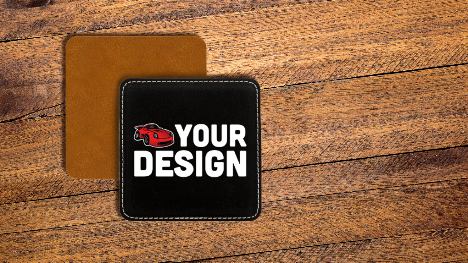 Custom Square Leatherette Coasters