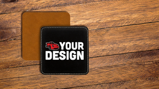Custom Square Leatherette Coasters