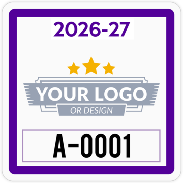 Custom Square Parking Permits | Durable & USA Made