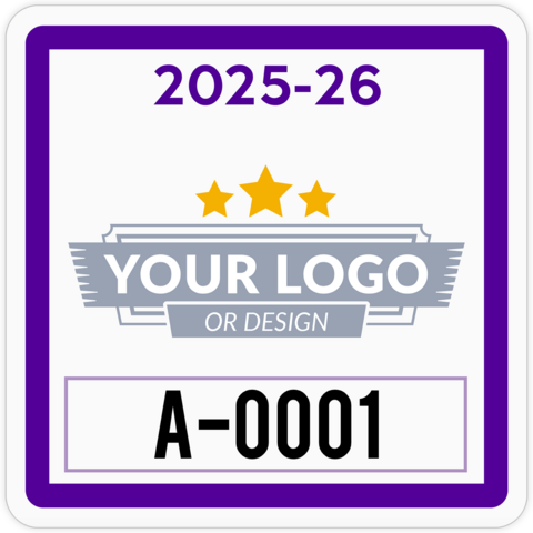 Custom Square Parking Permits – Durable & Fully Personalized