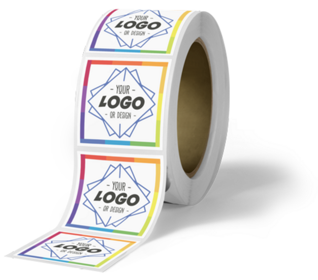 Custom Square Labels & Sticker Rolls with Free Shipping