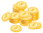 Stacks of Gold Currency Sticker