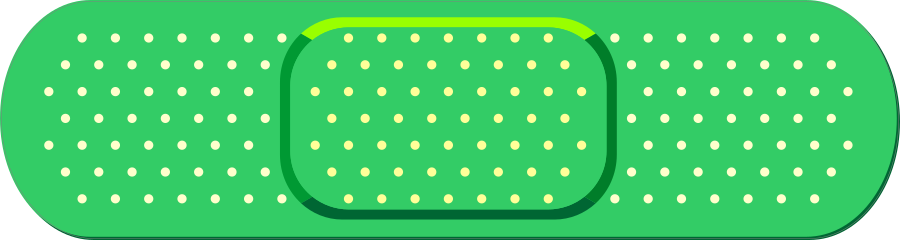 Standard Green Band Aid Bandage Sticker - Fast Shipping & No Minimums