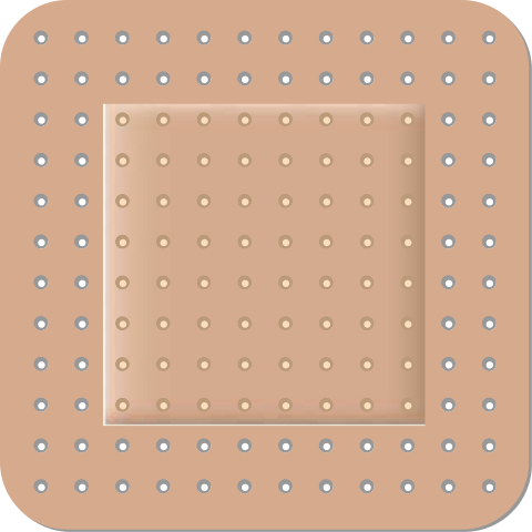 Standard Square Bandage Sticker Shipped Fast & Free!