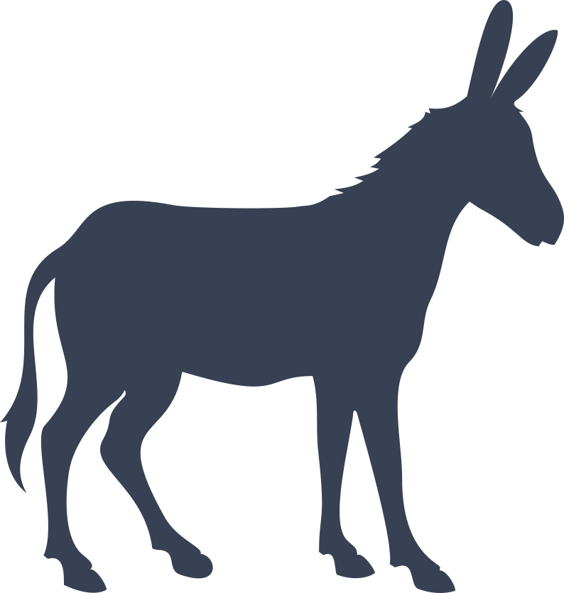 Vibrant, High-Quality Standing Donkey Mule Facing Right Stickers