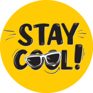 Stay Cool Summer Quote Hand Drawn Sticker