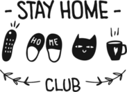 Stay Home Club Sticker
