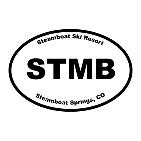 Steamboat Ski Resort Oval Sticker