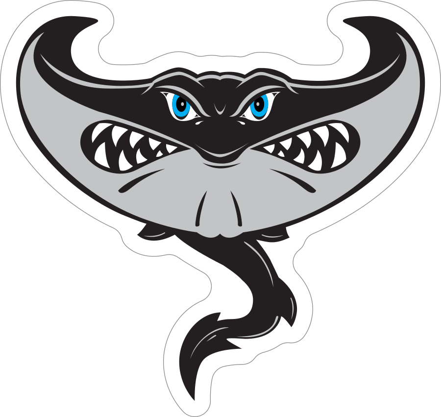 Stingray Mascot Sticker
