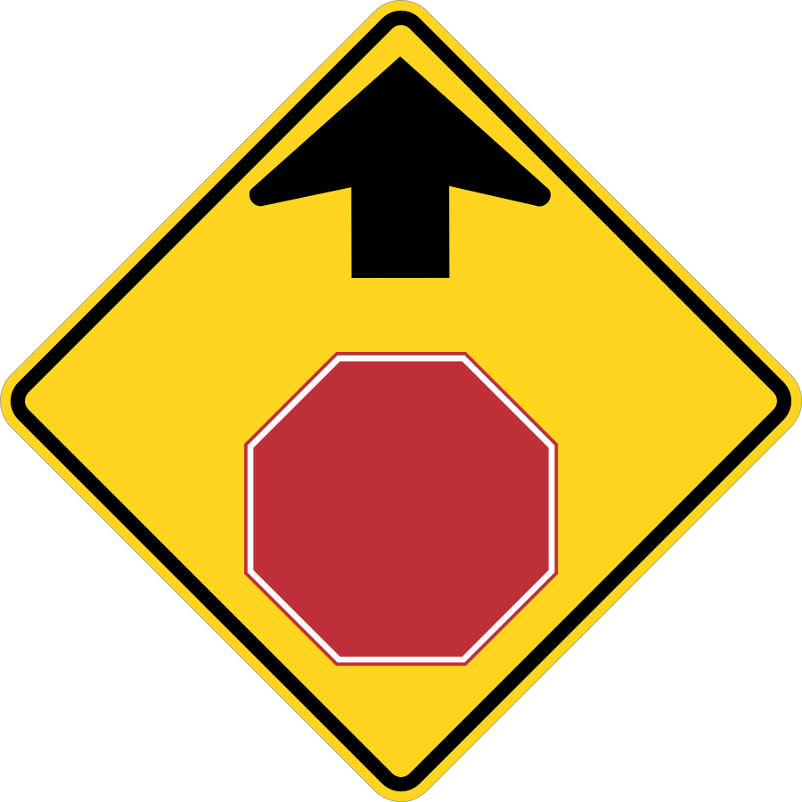 Stop Sign Ahead Sticker - 50+ Color Options!