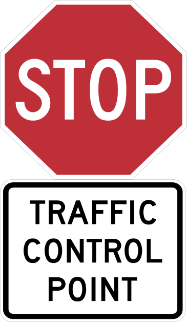 Vibrant, High-Quality Stop Traffic Control Point Magnets