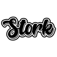 Stork Typography Sticker