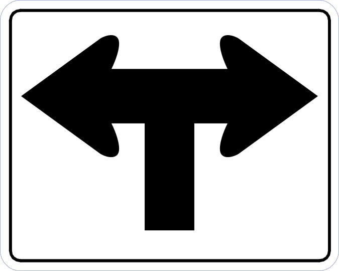 Vibrant, High-Quality Straight Then Left Or Right Stickers