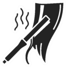 Straighten Hair Black Glyph Hair Iron Sticker