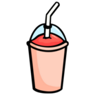 Strawberry Frozen Slushie Beverage Sticker