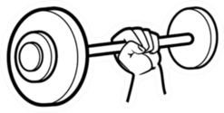 Strong Hand Lifting Weight Sticker