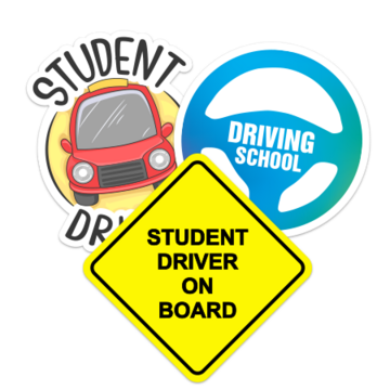Student Driving Stickers & Decals - Driver Training/School