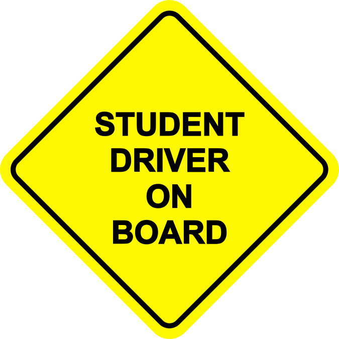 Student Driver On Board Sticker