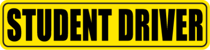 Student Driving Stickers & Decals - Driver Training/School