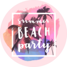 Summer Beach Party Sticker