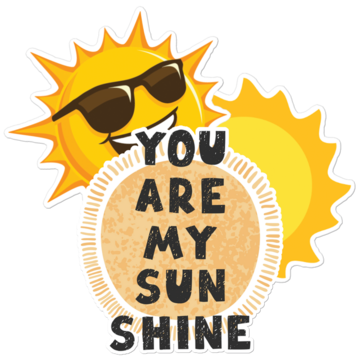 Sun Shaped Stickers & Decals – Dozens of Styles & Designs