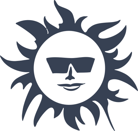 Sun With Glasses Sticker Shipped Fast & Free!