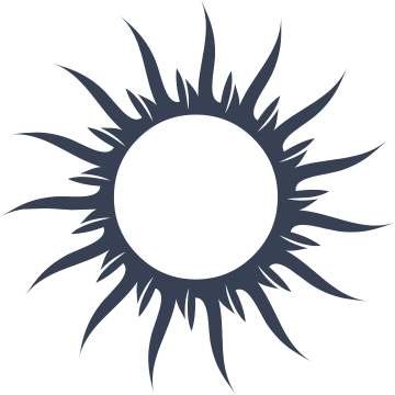 Sun With Long And Short Rays Sticker - Fast Shipping & No Minimums